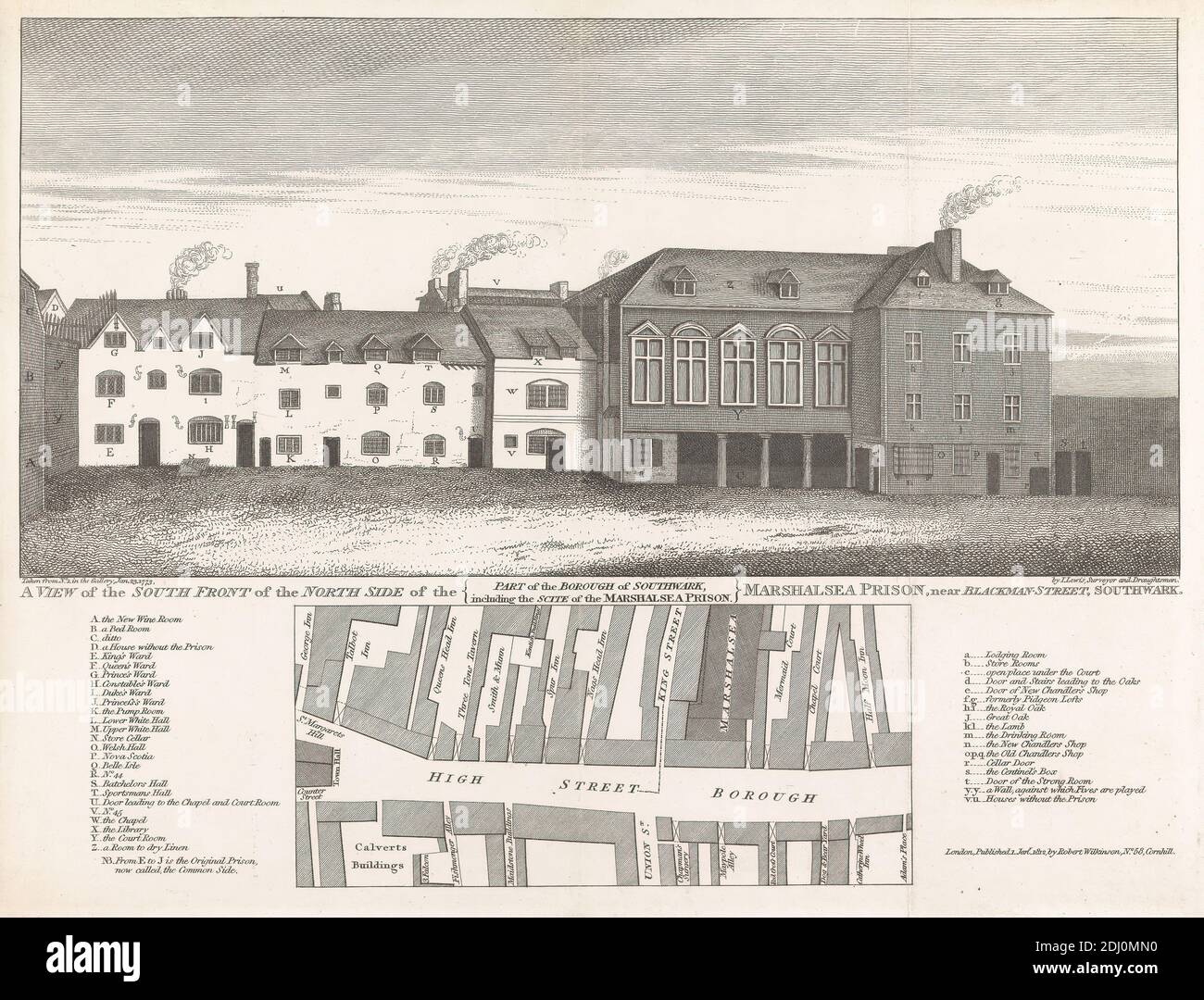A View of the South Front of the North Side of the Marshalsea Prison ...