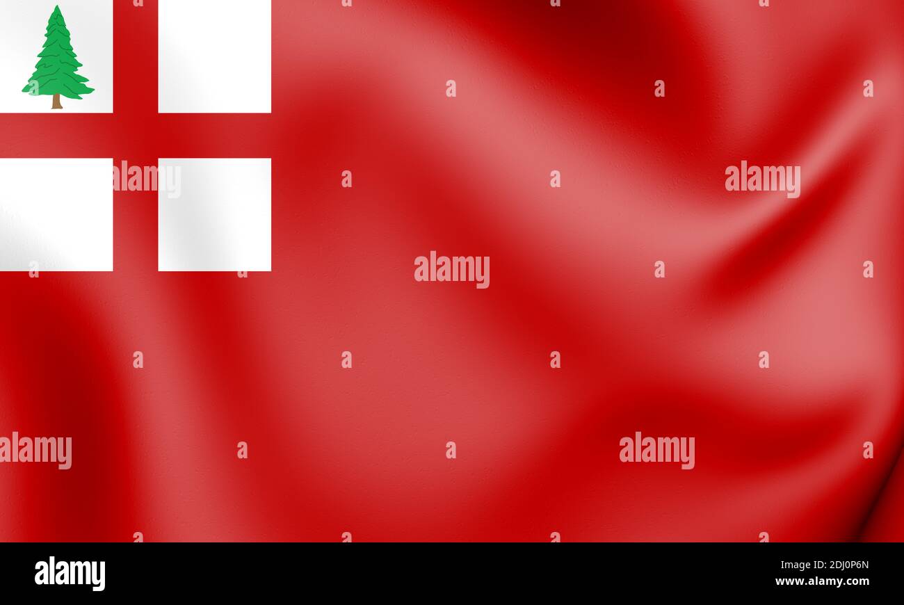 3D Flag of New England, USA. 3D Illustration Stock Photo - Alamy