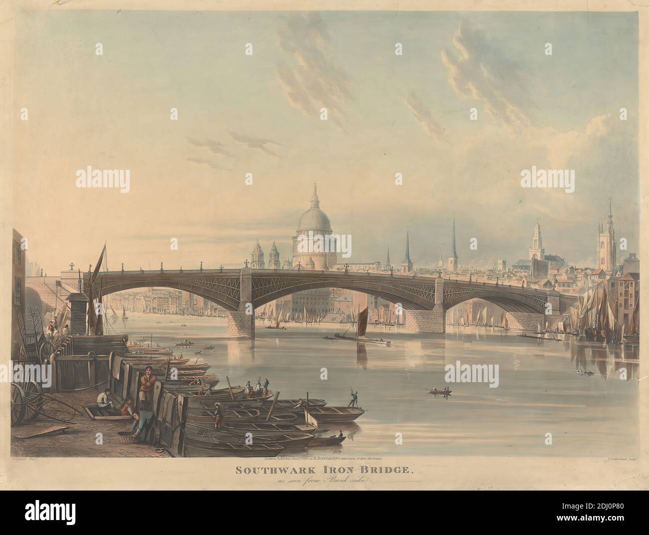 Southwark Iron Bridge, Thomas Sutherland, ca. 1785–1838, British, after ...