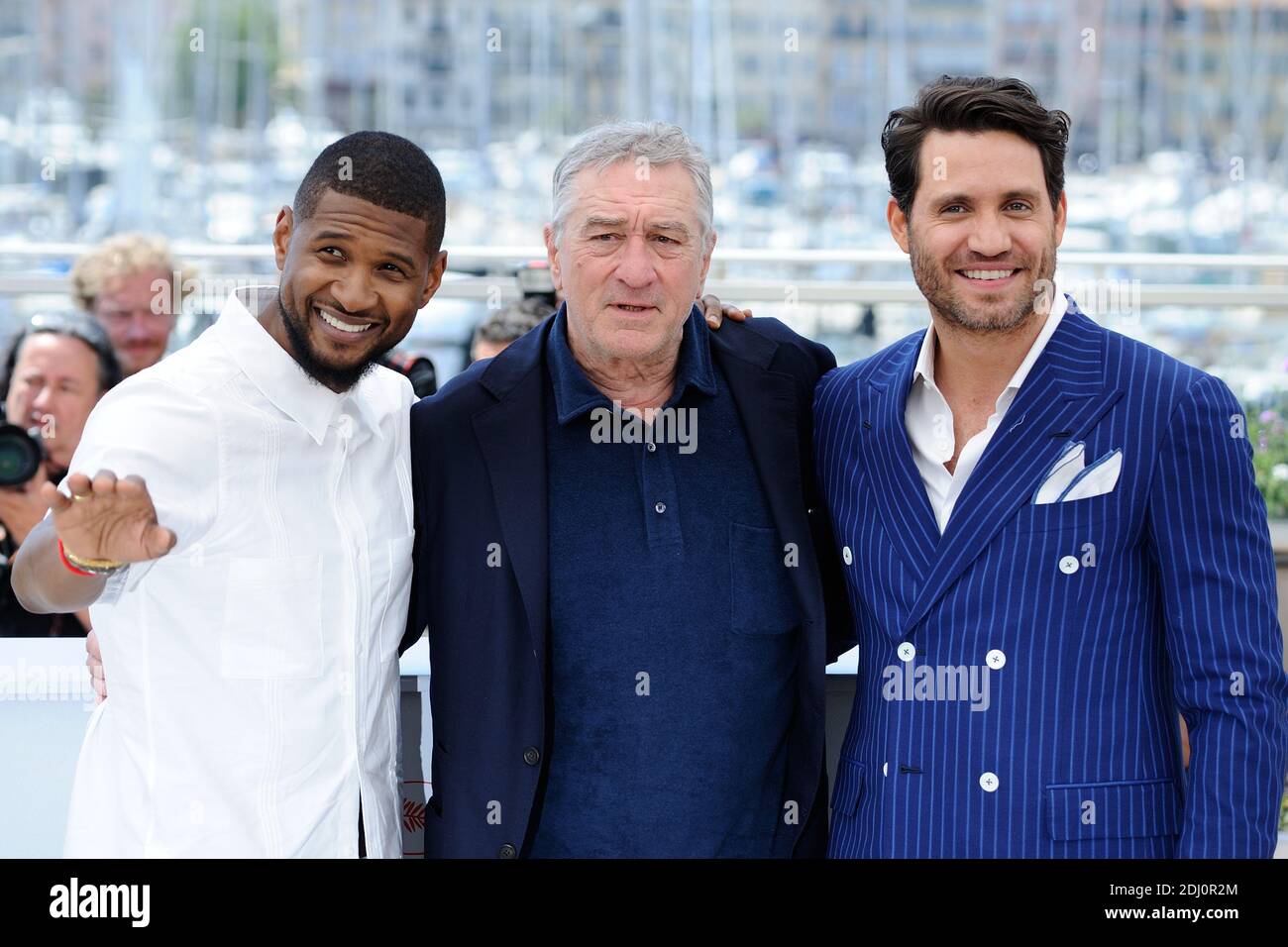Usher Raymond IV, Robert de Niro and Edgar Ramirez attending the 'Hands ...