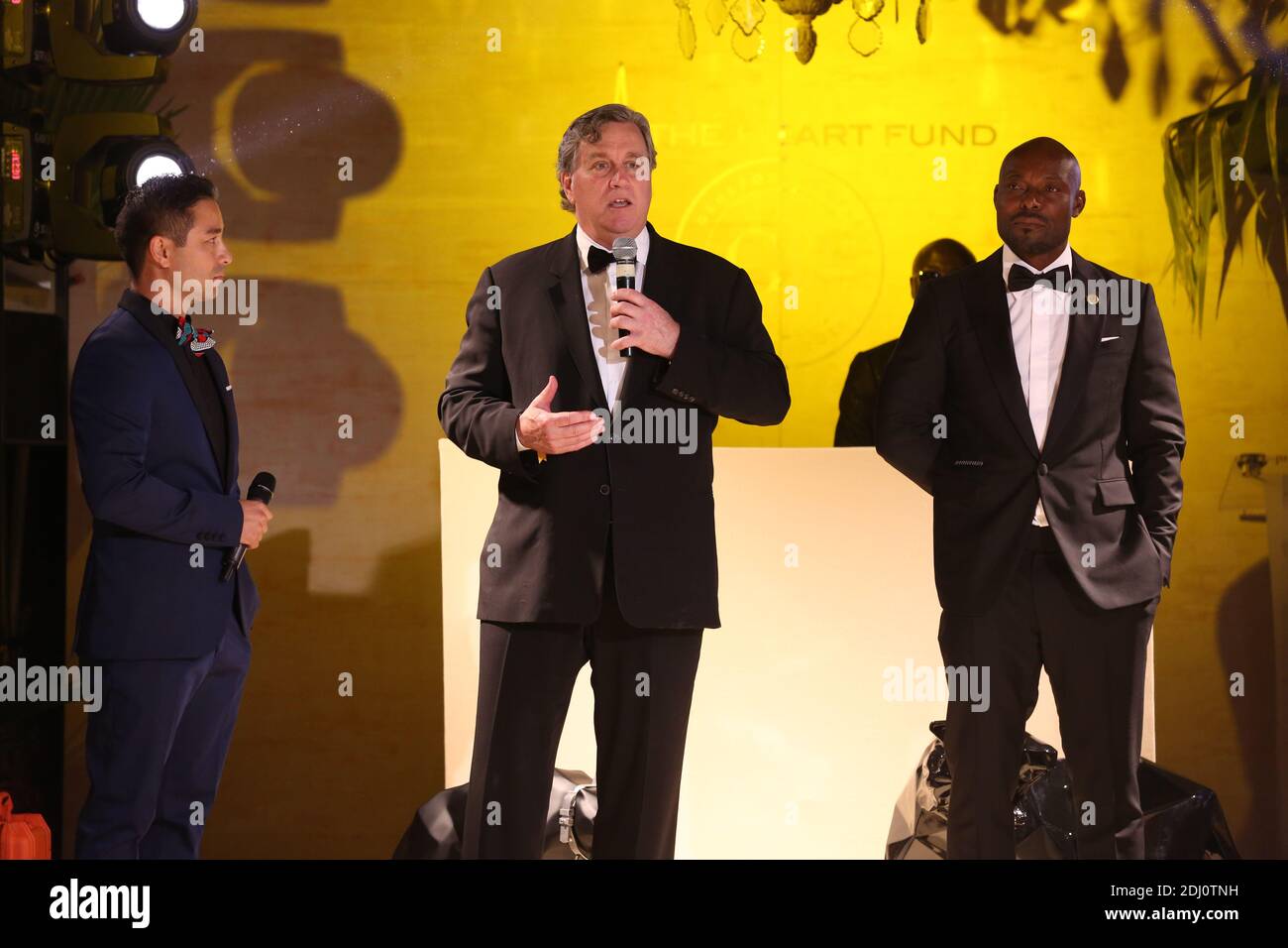 David Luu, Tom Bernard and Jimmy Jean-Louis attending the Heart Fund ...