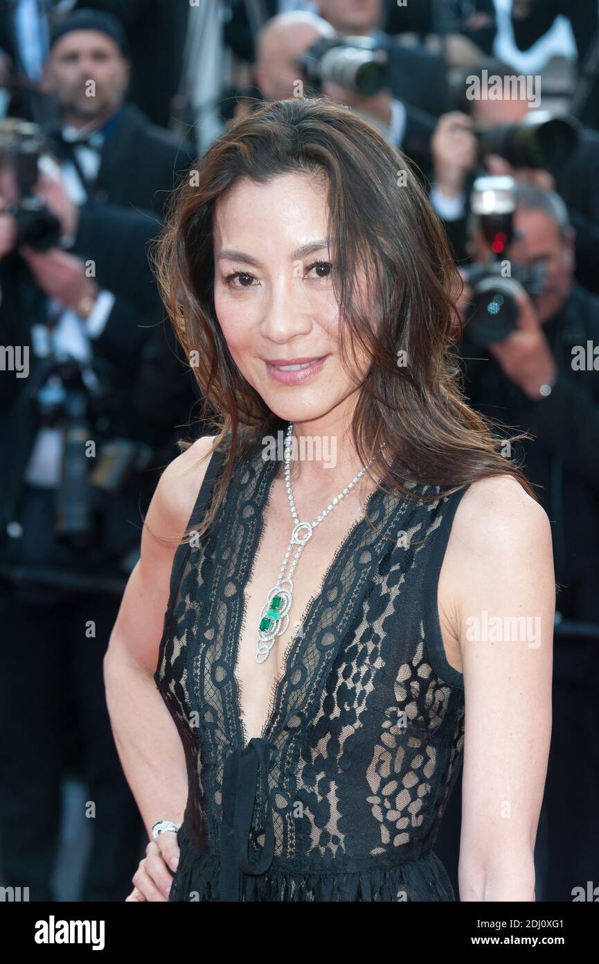 Michelle Yeah (Elie Saab's Dress) arriving on the red carpet of ...