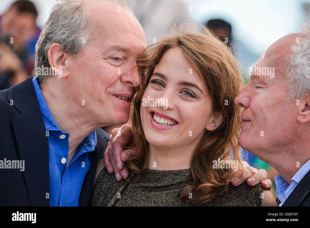 Luc Dardenne, Jean-Pierre Dardenne, Adele Haenel attending the La fille ...