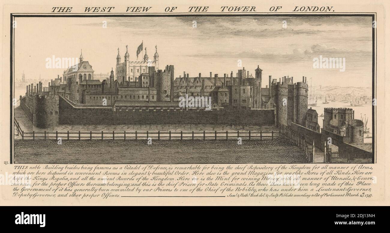 The West View of the Tower of London, Nathaniel Buck, active 1727–1753 ...