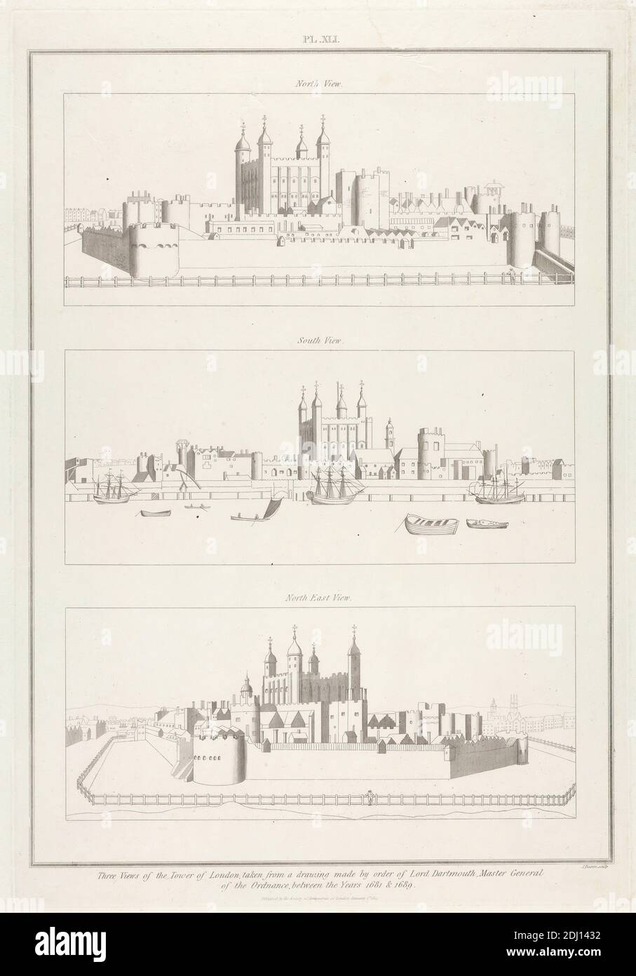 Three Views of the Tower of London, after James Basire, 1769–1822 ...
