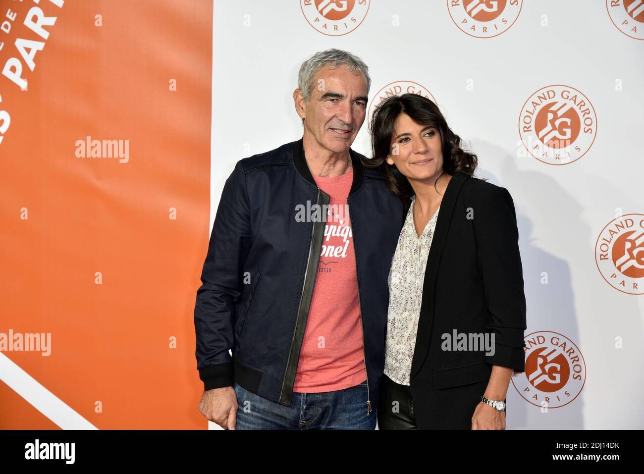 Raymond Domenech and Estelle Denis attend the player's party ahead of ...