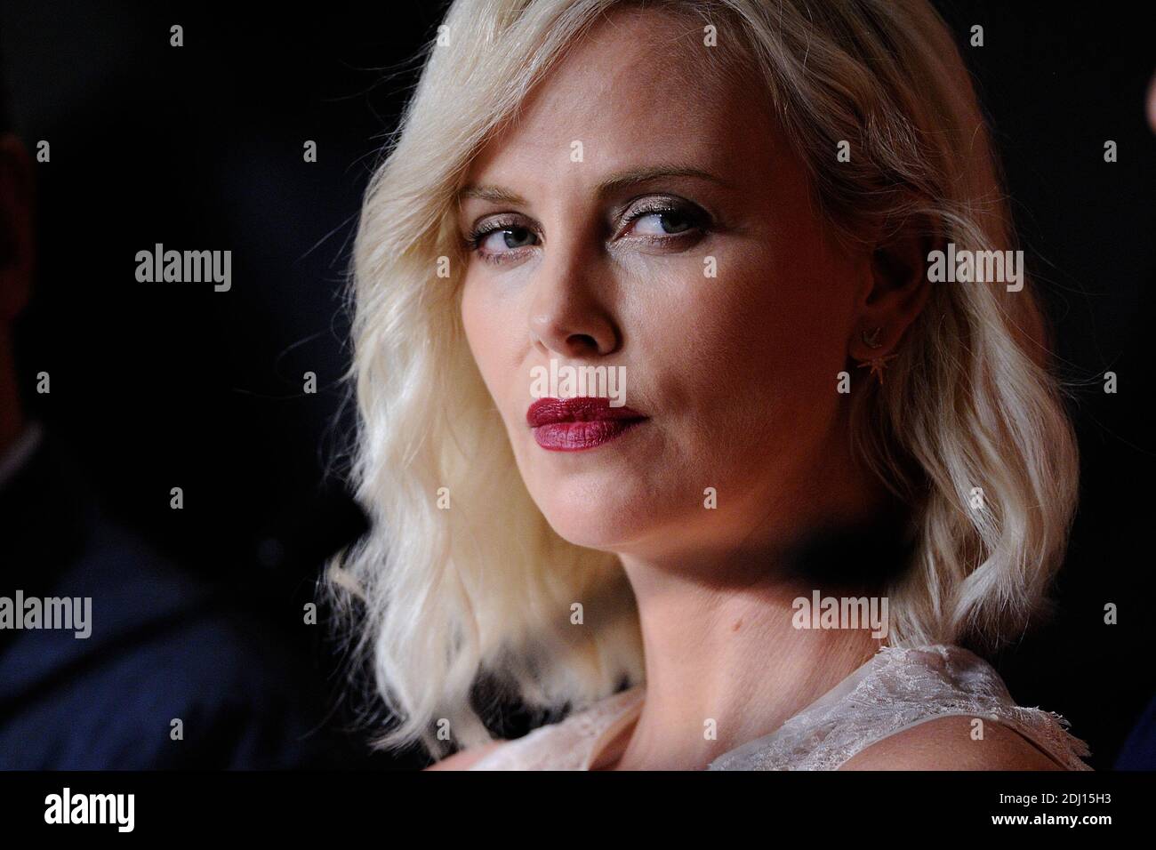 Charlize Theron attending The Last Face Press Conference at the Palais ...