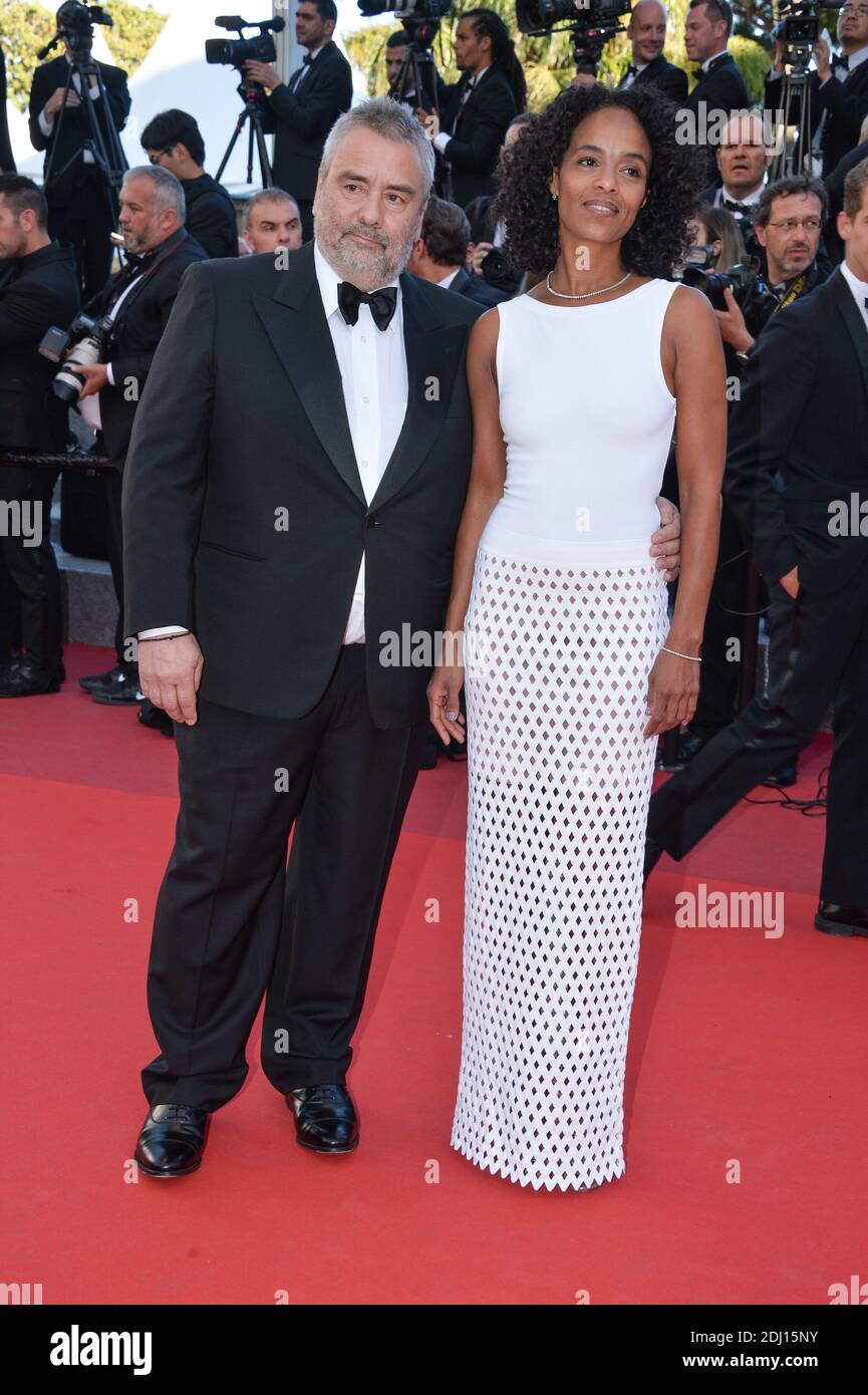 Luc Besson and his wife Virginie Silla attending the The Last Face ...