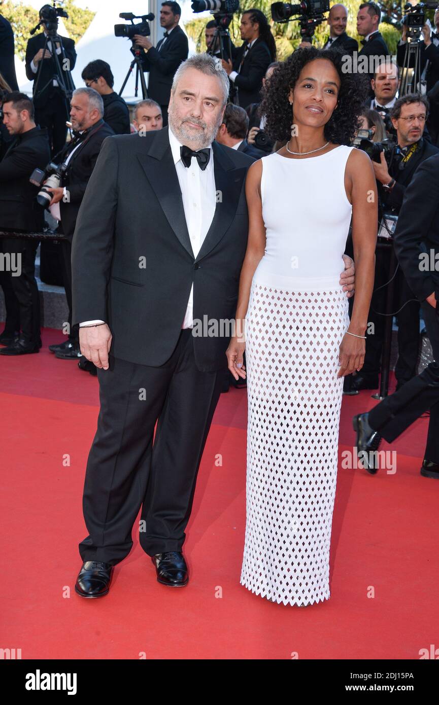 Luc Besson and his wife Virginie Silla attending the The Last Face ...