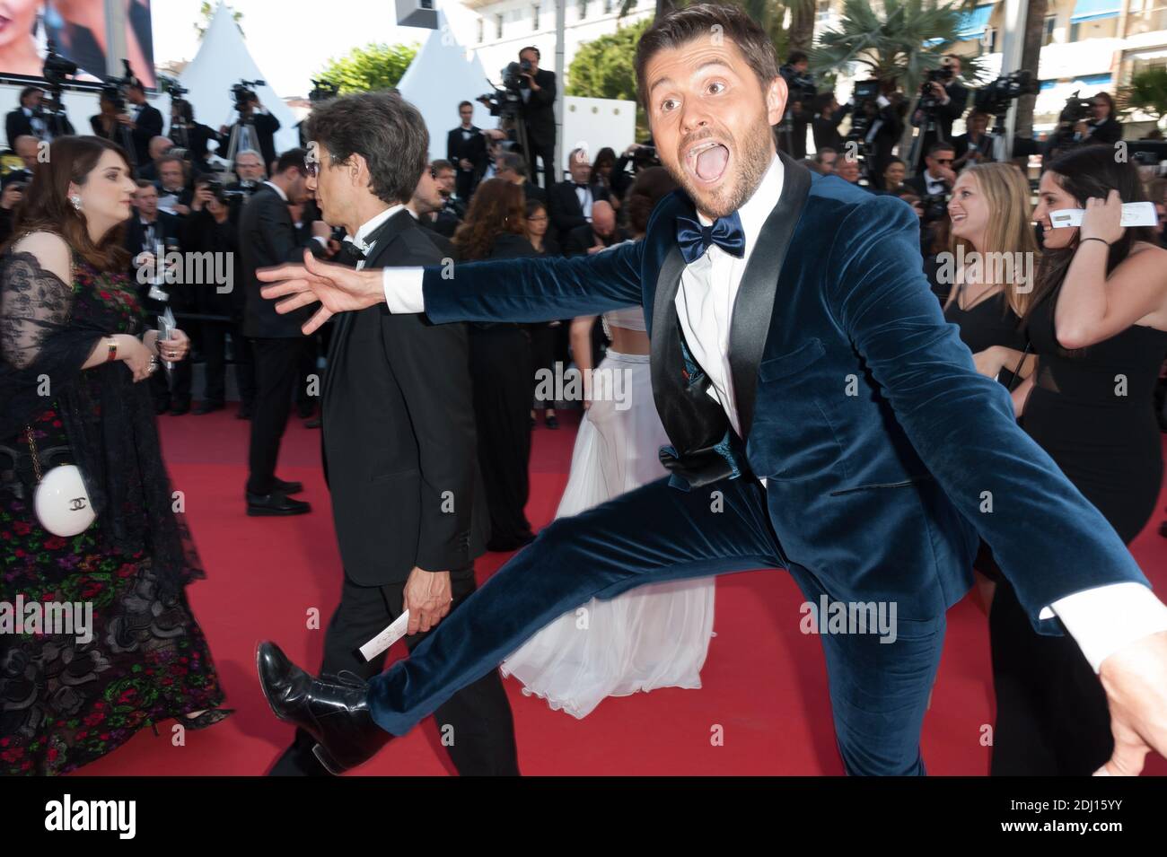 Christophe Beaugrand arriving on the red carpet of 'The last face ...