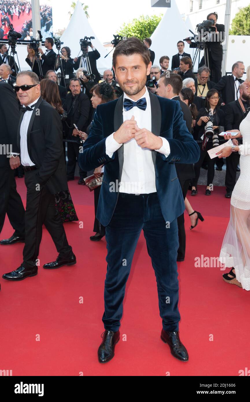 Christophe Beaugrand arriving on the red carpet of 'The last face ...