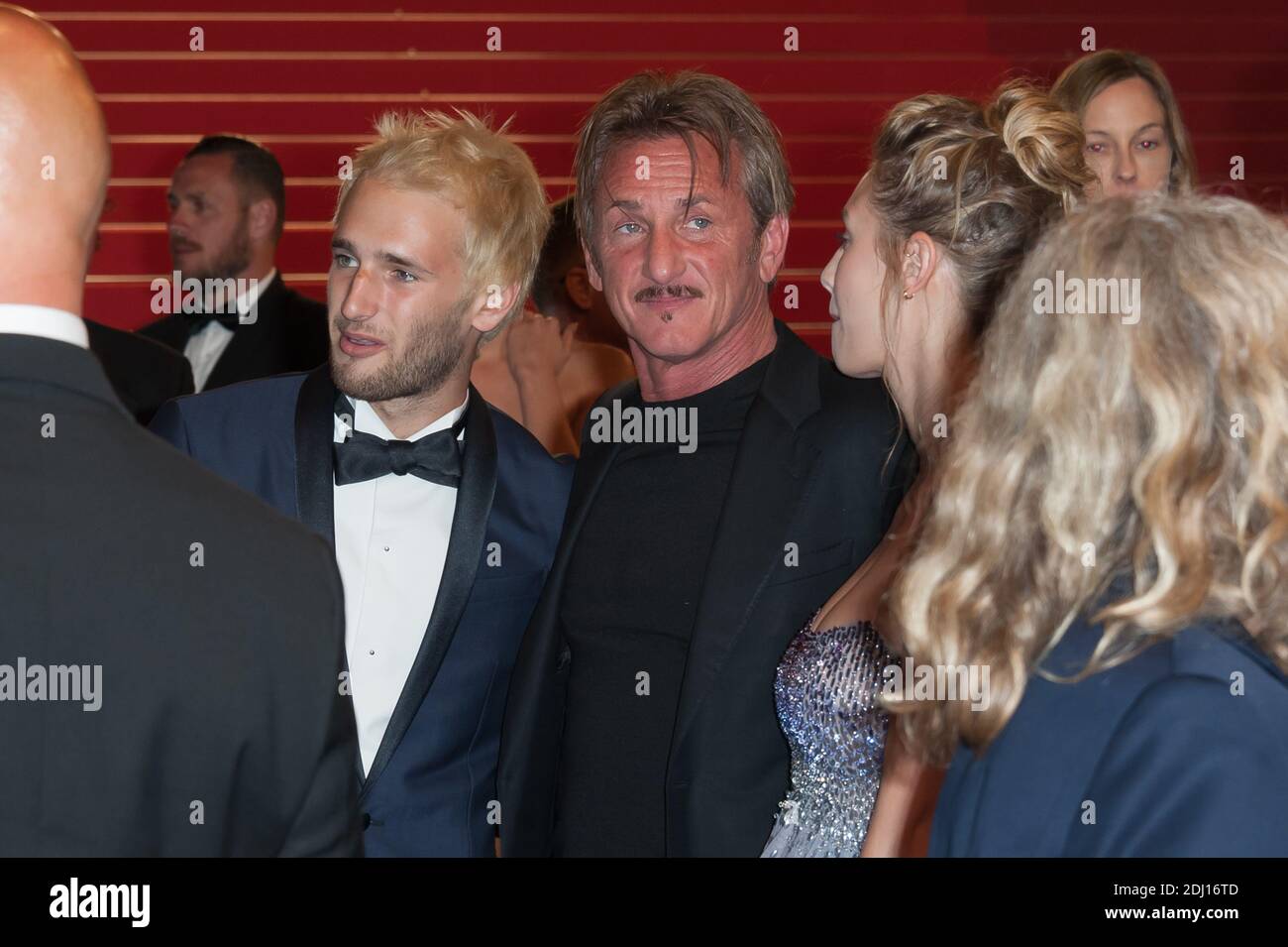 Sean Penn, Hopper Penn and Dylan Penn leaving the red carpet of 'The ...