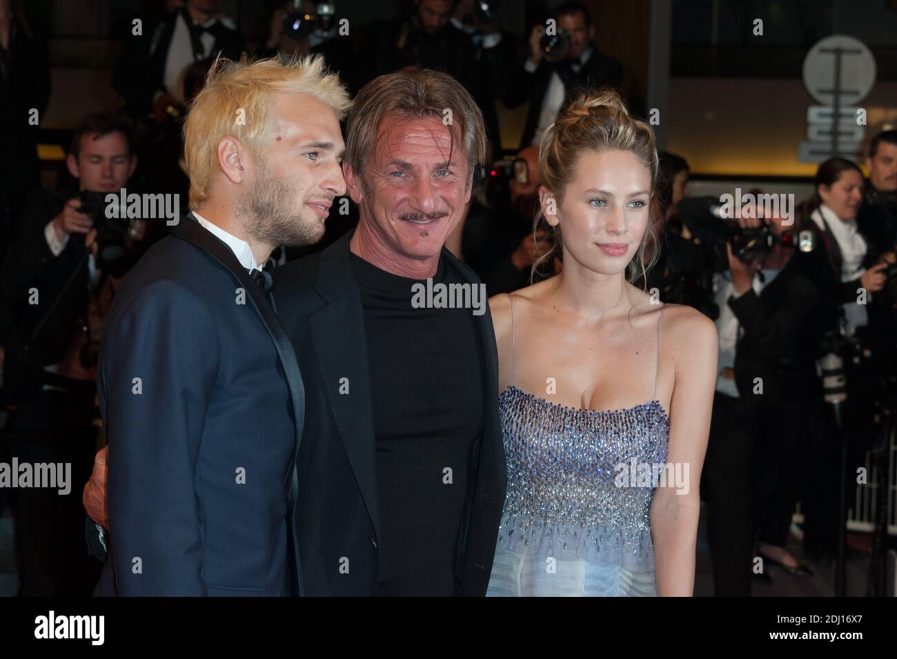 Sean Penn, Hopper Penn and Dylan Penn leaving the red carpet of 'The ...
