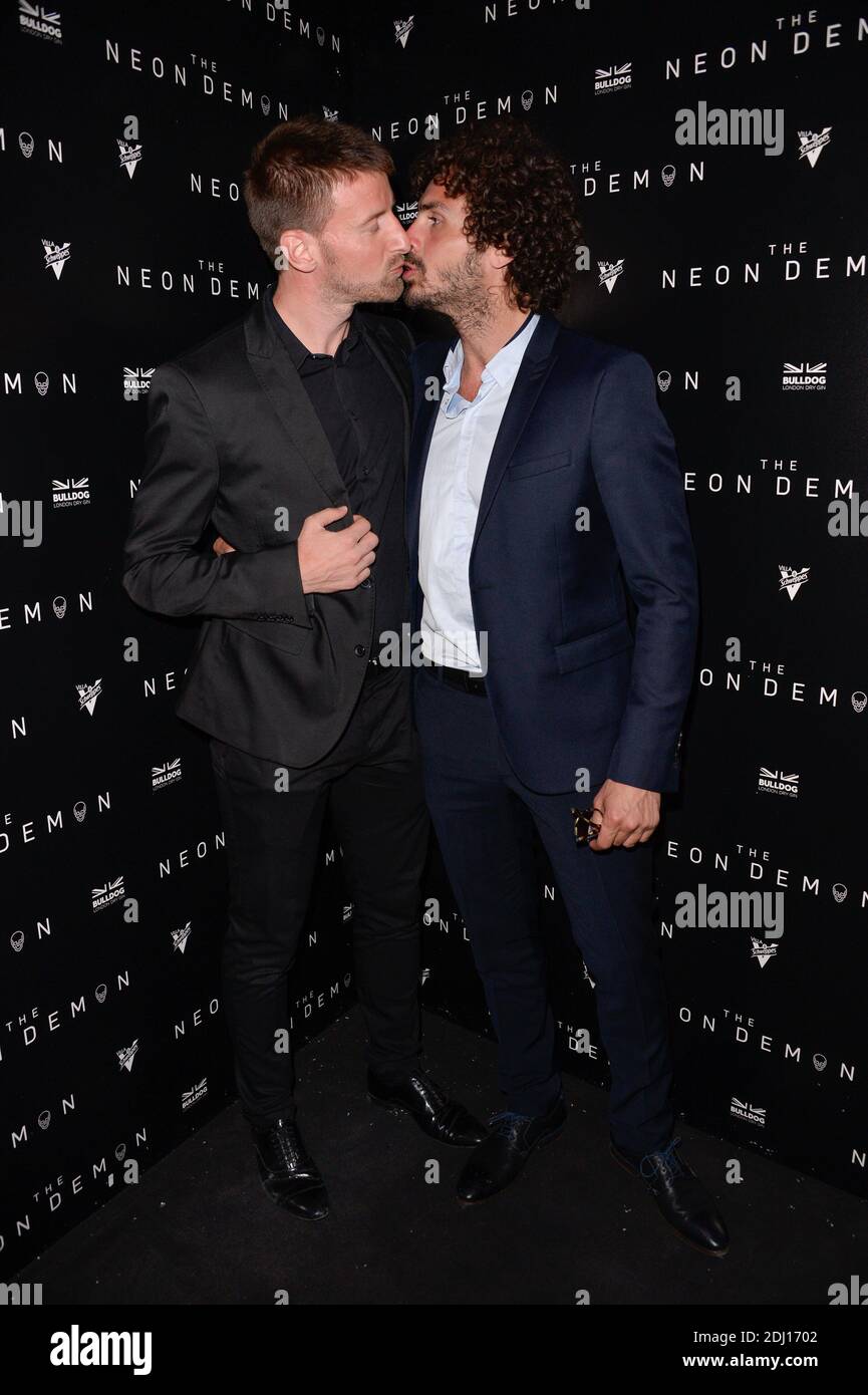 Maxime Musqua and a guest attending the Neon Demon after party held at ...