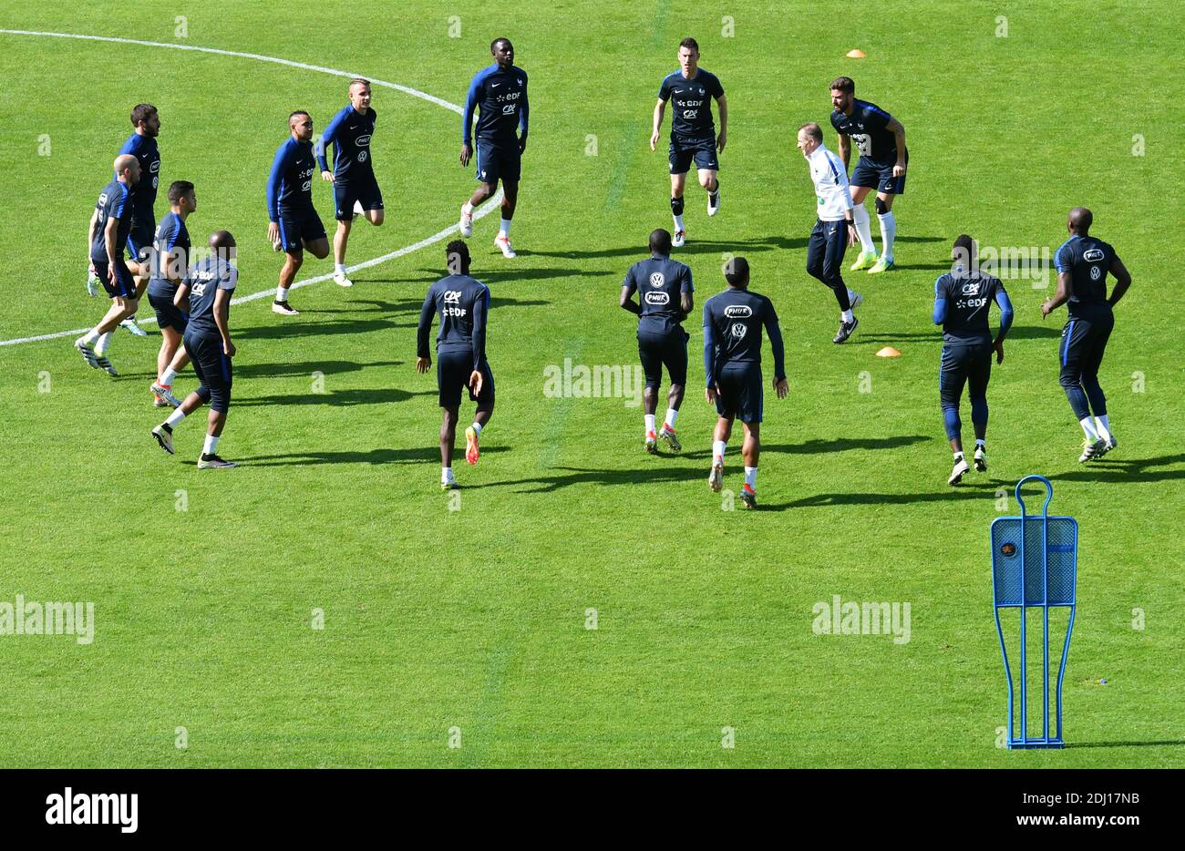 French squad training during a training session at the Aguilera stadium ...