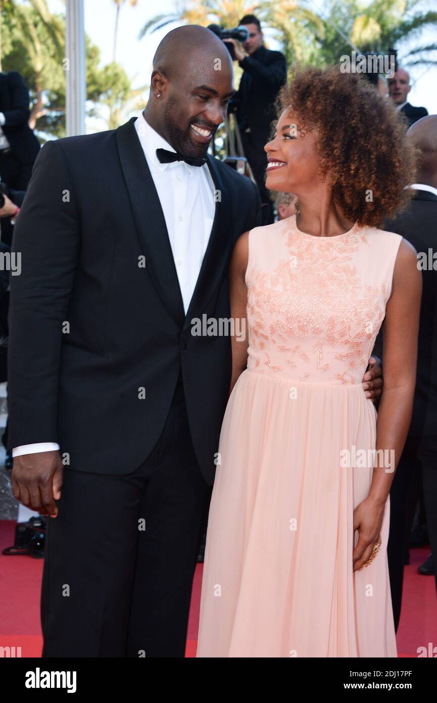 Teddy Riner and wife Luthna attending Elle screening at the Palais Des ...