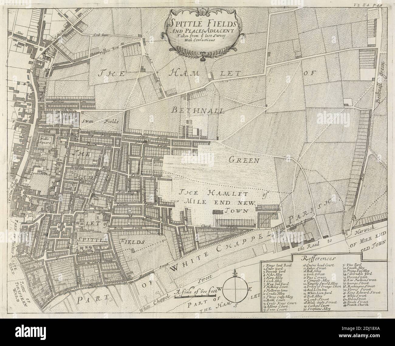 Spittle Fields and Places Adjacent, unknown artist, after unknown ...