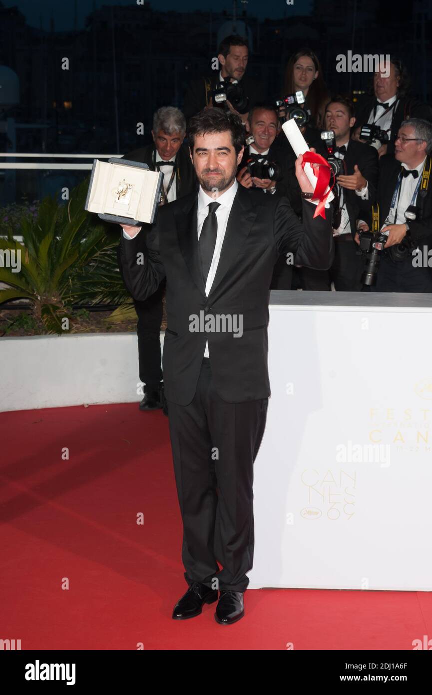 Iranian actor Shahab Hosseini poses with the award for Best Actor for ...