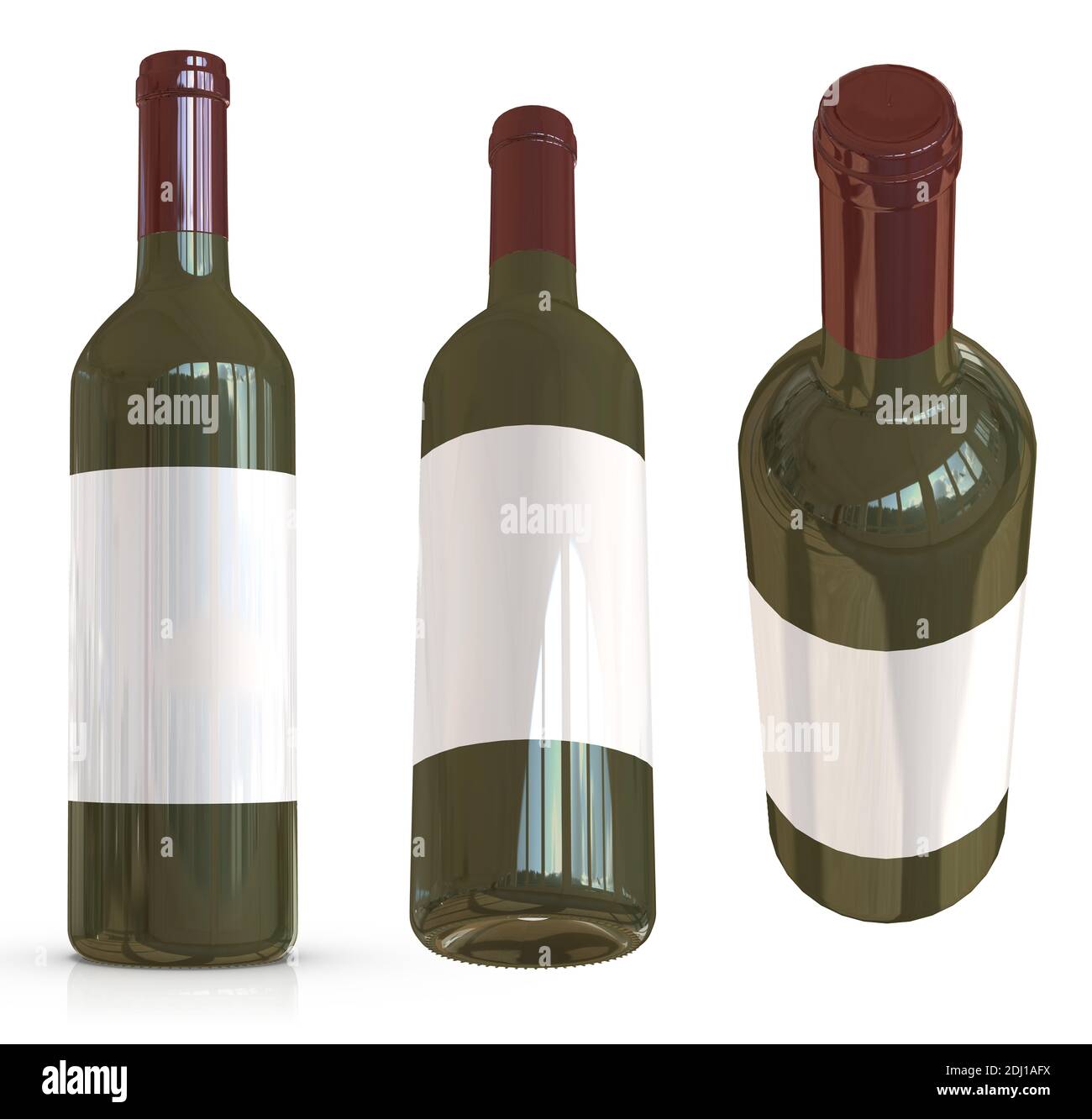 3D rendering - High resolution image exclusive bottle of wine template ...