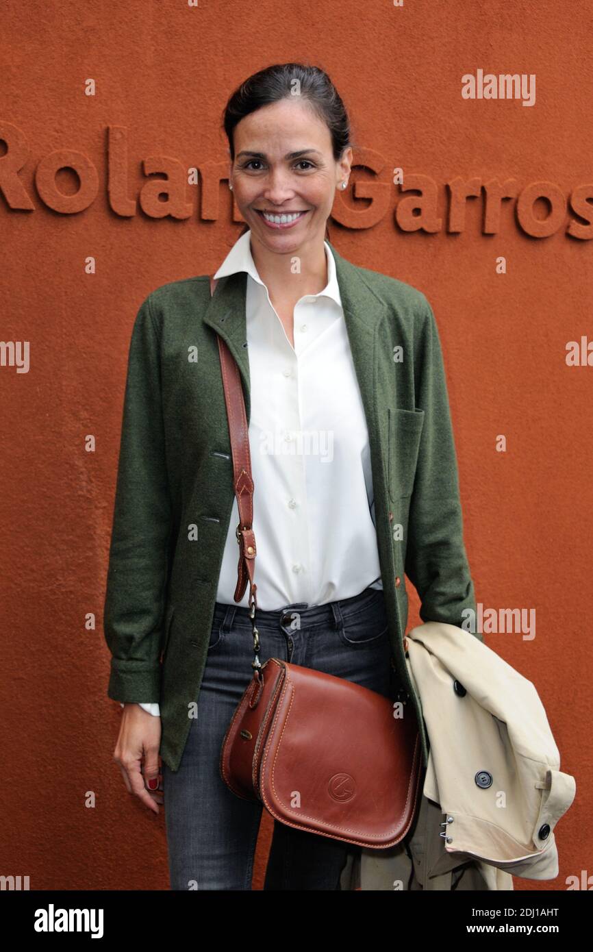 Ines Sastre posing at the Village during French Tennis Open at Roland ...