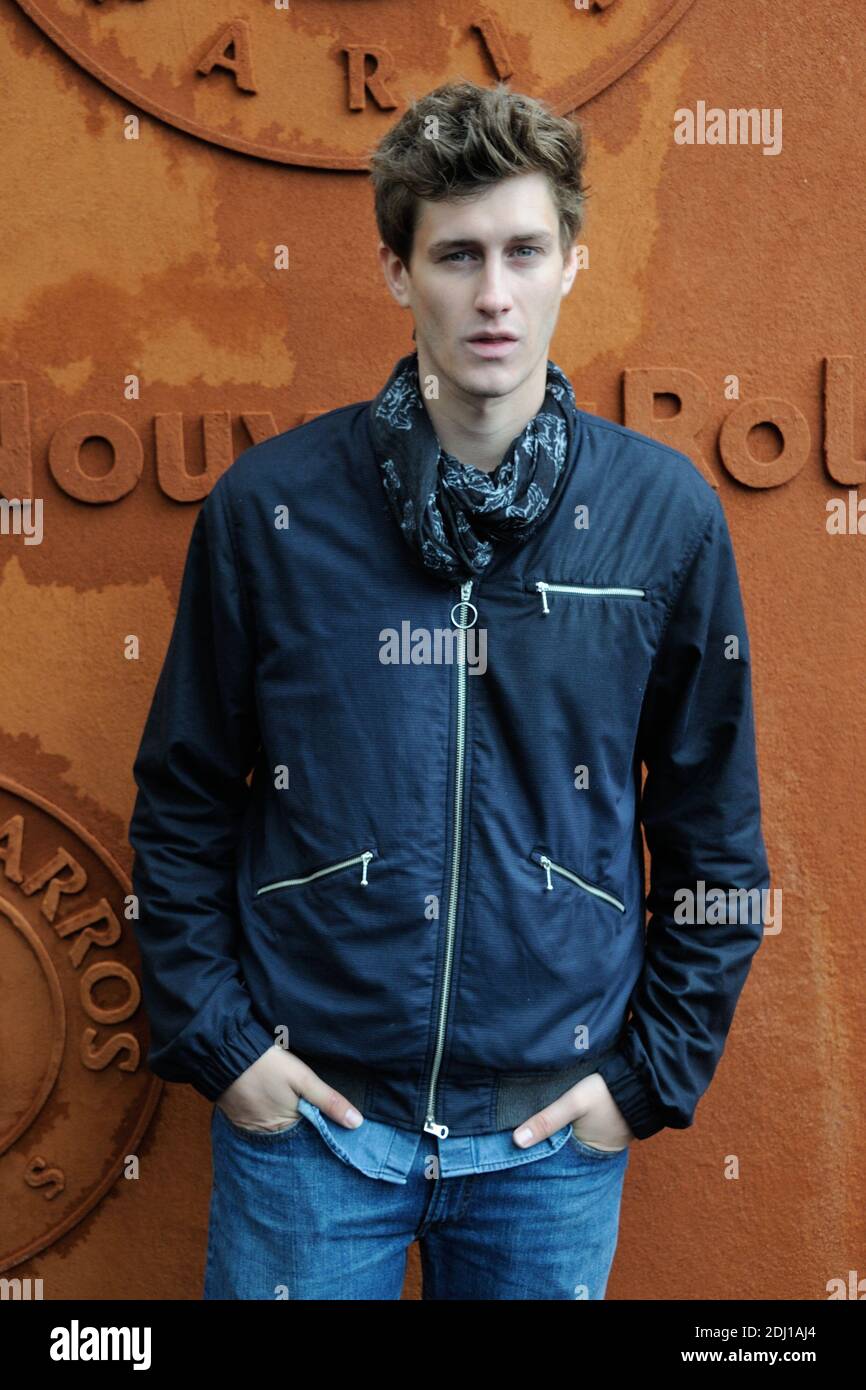 Jean-Baptiste Maunier posing at the Village during French Tennis Open ...