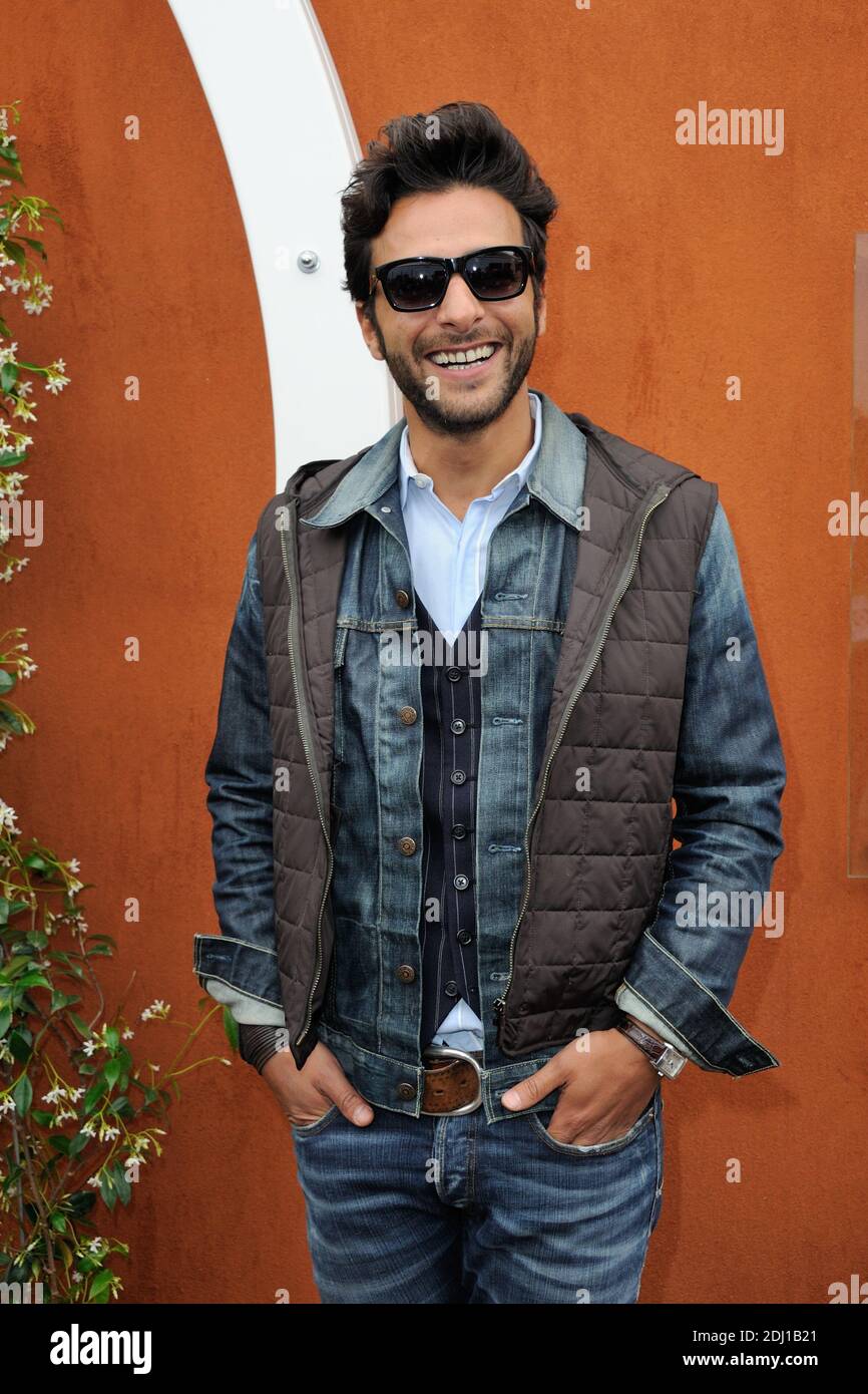 Maxime Nucci posing at the Village during French Tennis Open at Roland ...