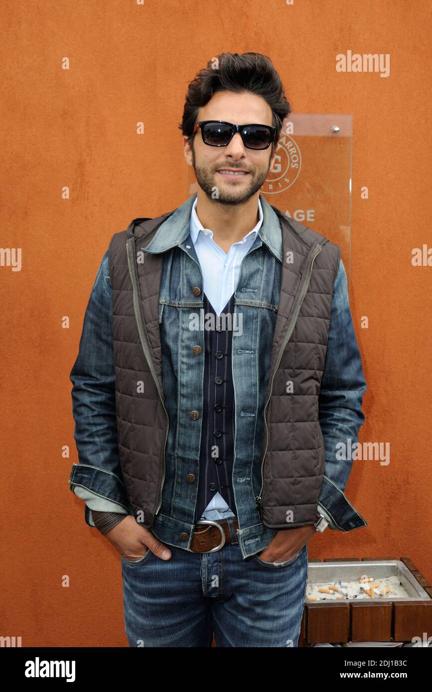 Maxime Nucci posing at the Village during French Tennis Open at Roland ...