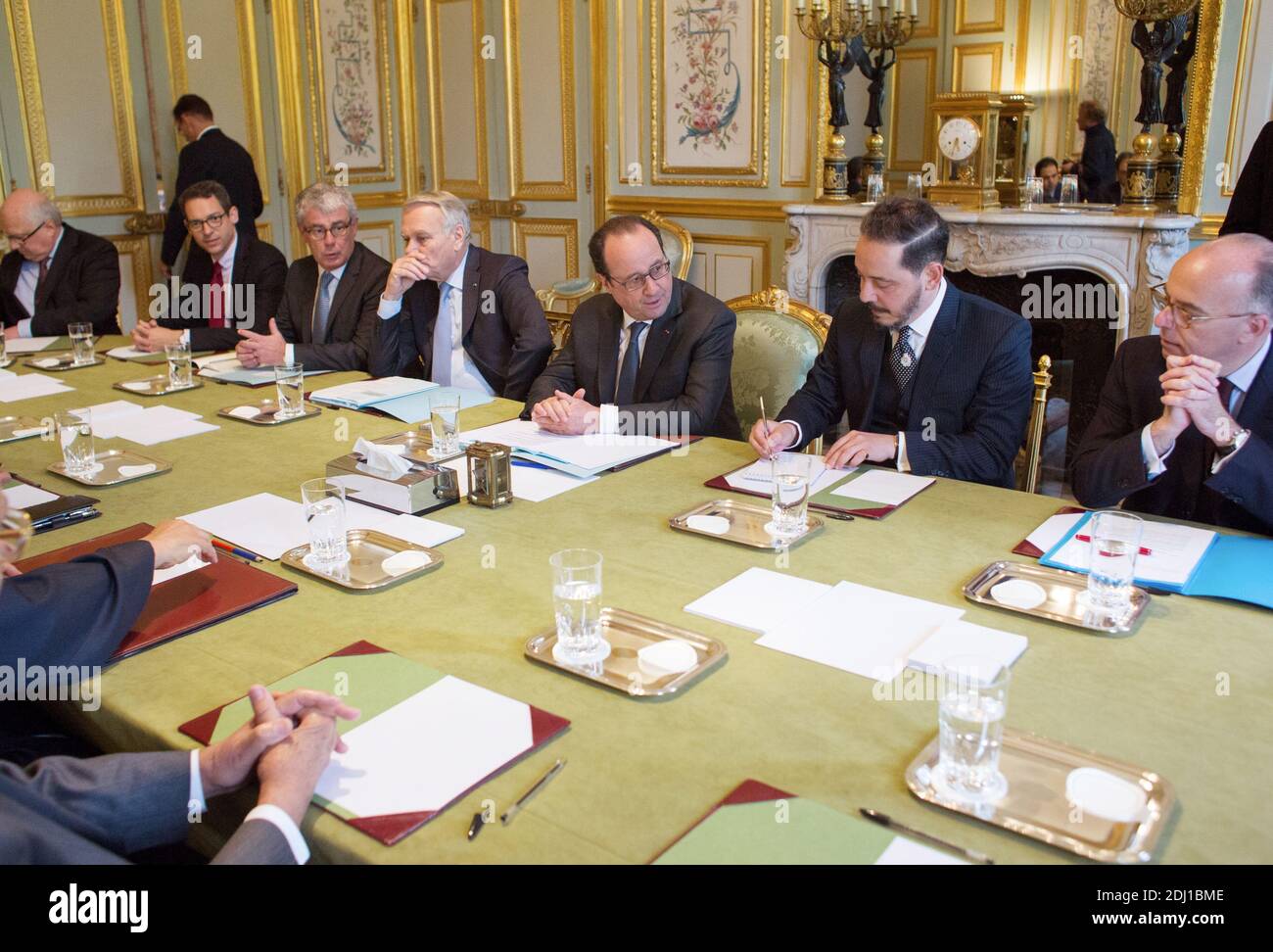 French President Francois Hollande along with Minister of Foreign ...