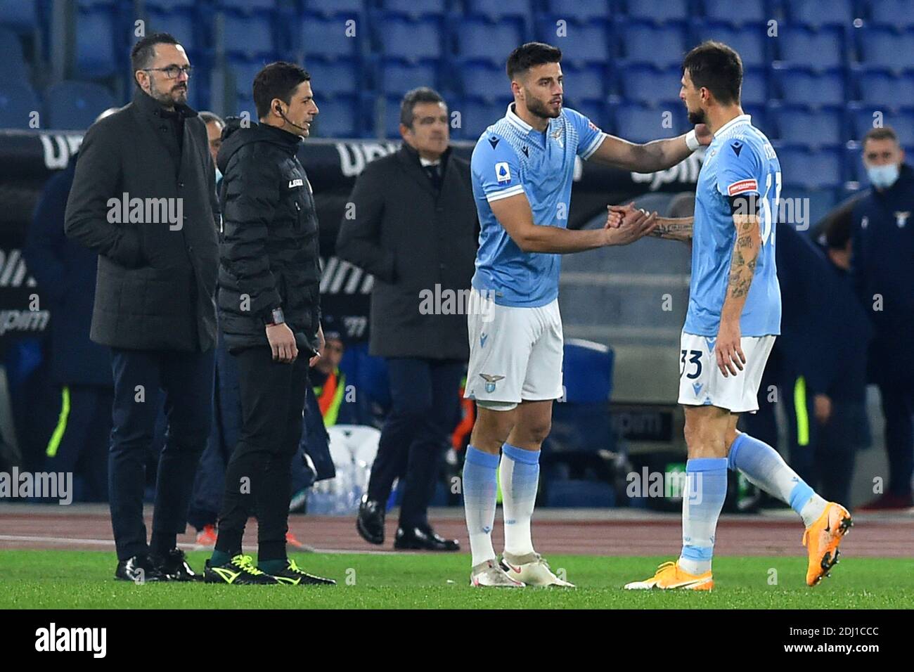 Rome, Ita. 12th Dec, 2020. Wesley Hoedt of Lazio, Francesco Acerbi of ...