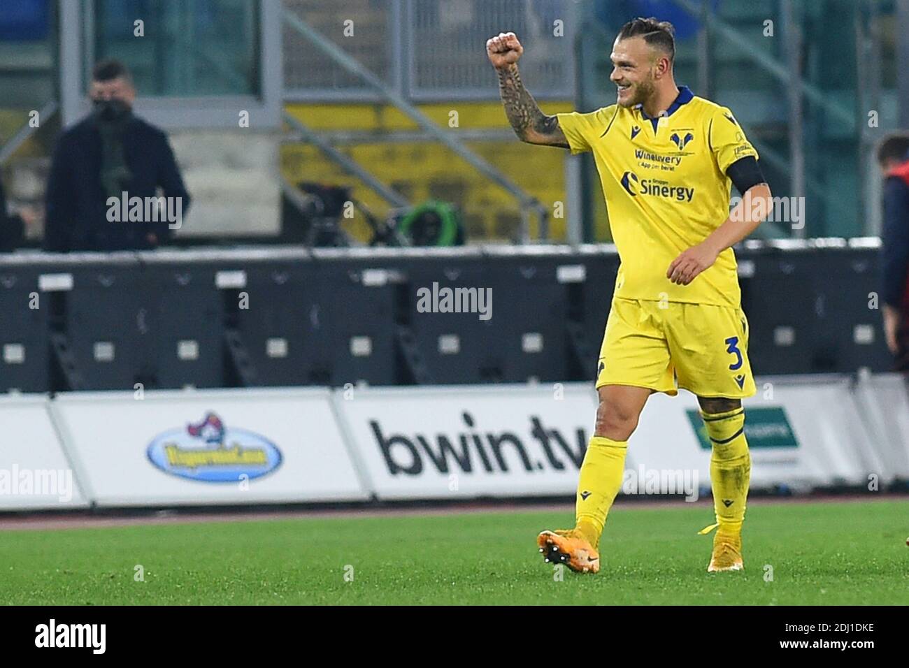Rome, Ita. 12th Dec, 2020. Federico Dimarco of Verona celebrating after ...