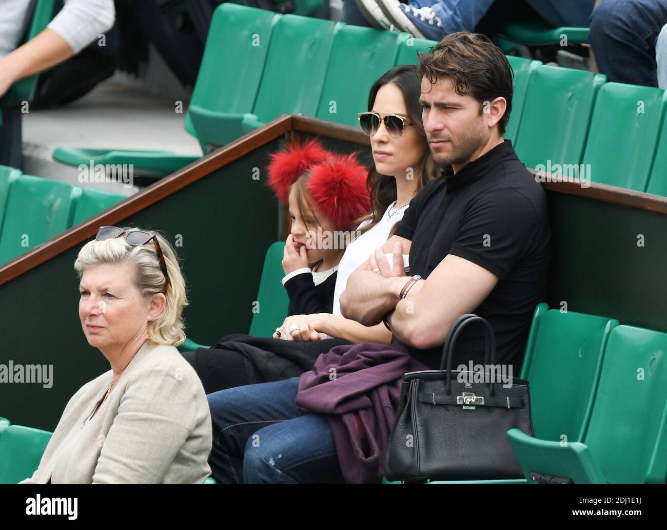 Brazilian Football player of PSG, Maxwell with his wife Giulia Andrade ...
