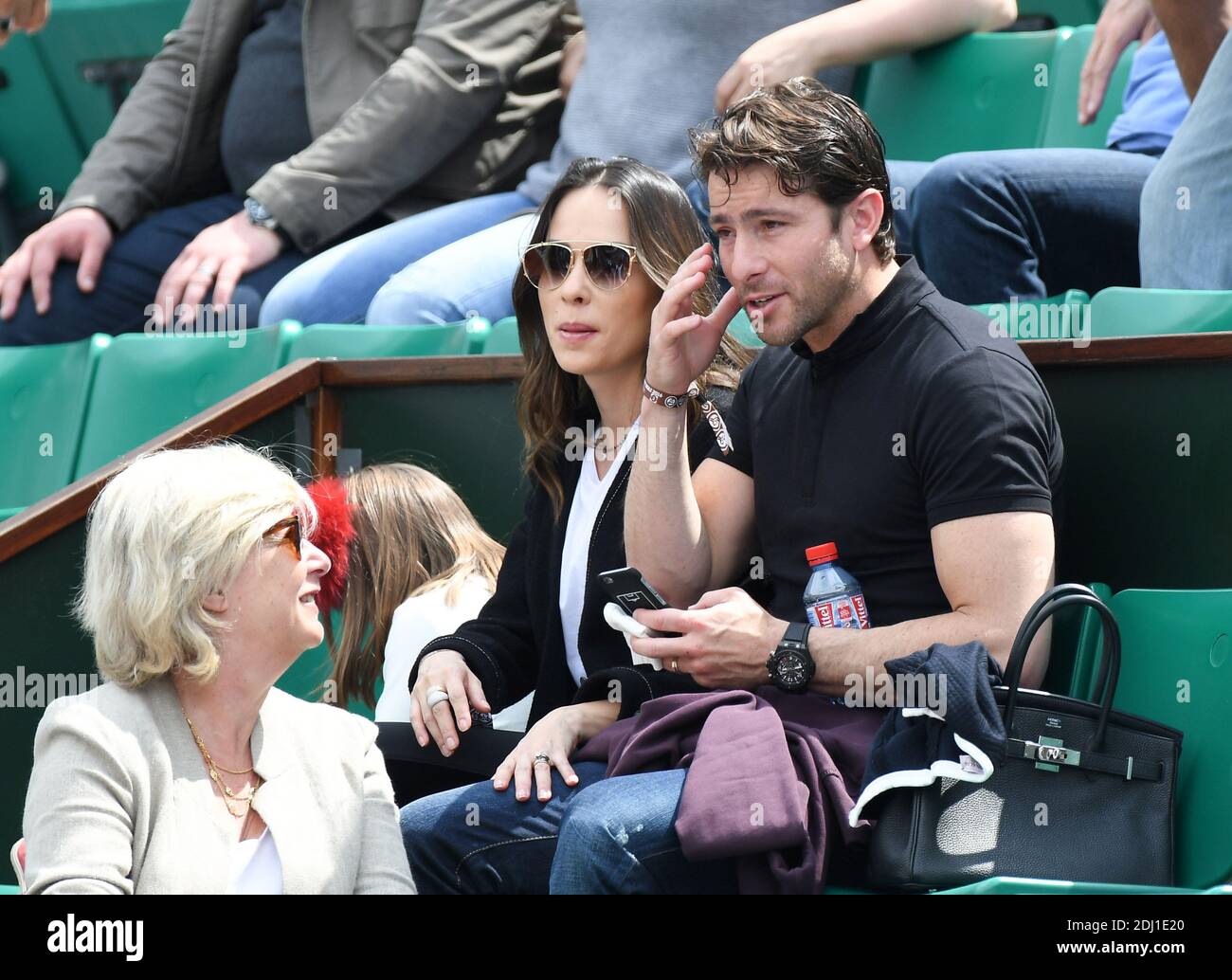 Brazilian Football player of PSG, Maxwell with his wife Giulia Andrade ...