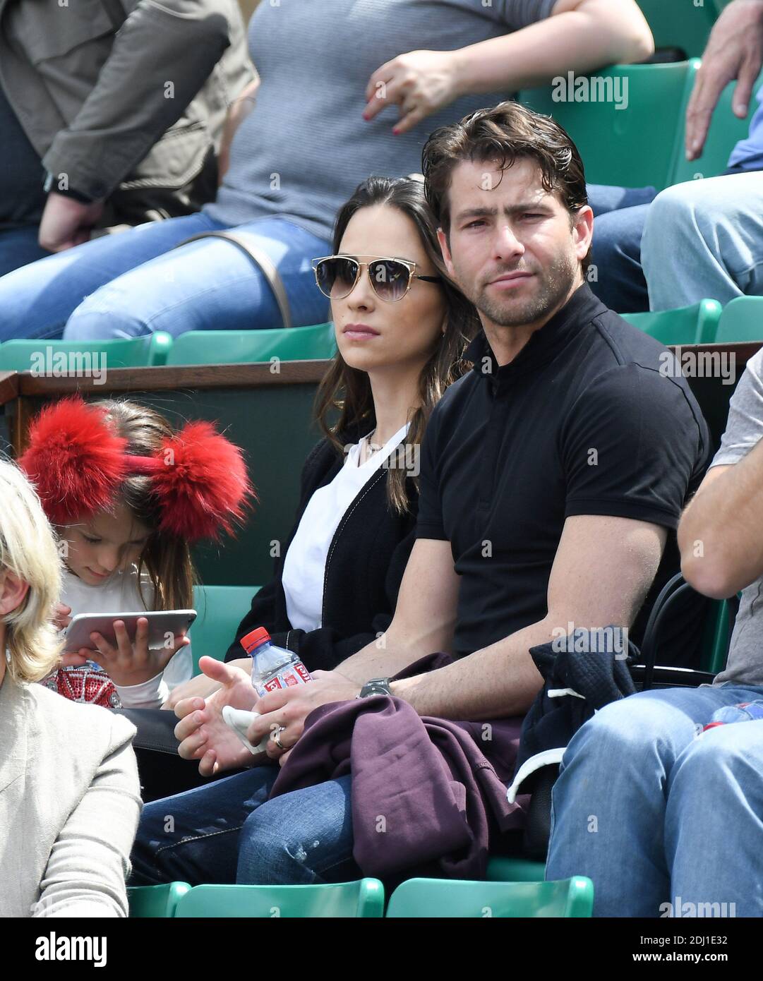 Brazilian Football player of PSG, Maxwell with his wife Giulia Andrade ...