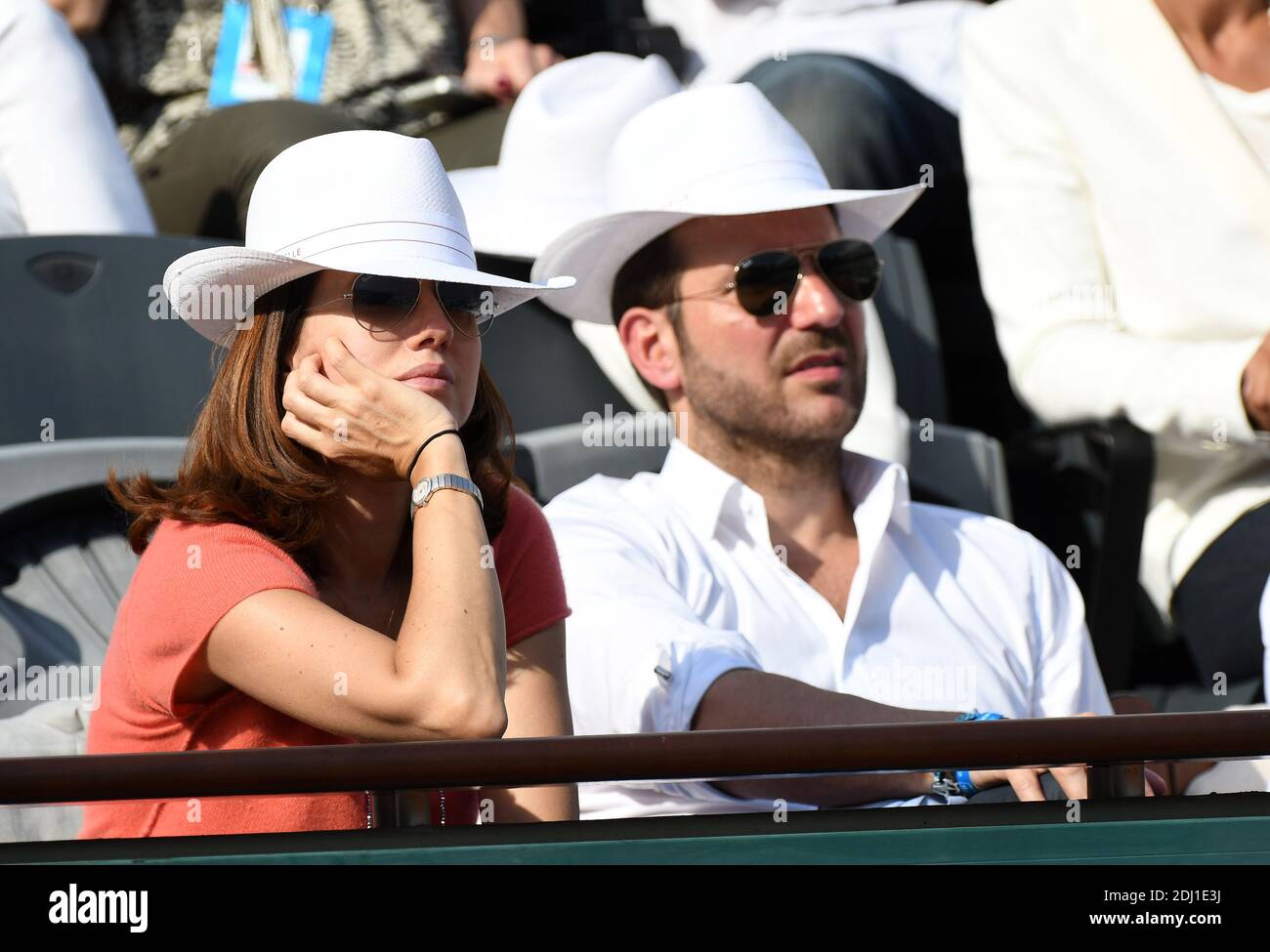 Caroline Barclay and her boyfriend attending the French Tennis Open at ...