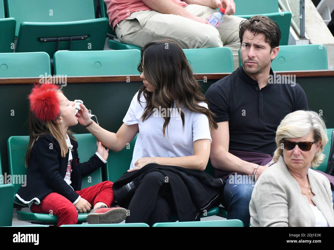 Brazilian Football player of PSG, Maxwell with his wife Giulia Andrade ...