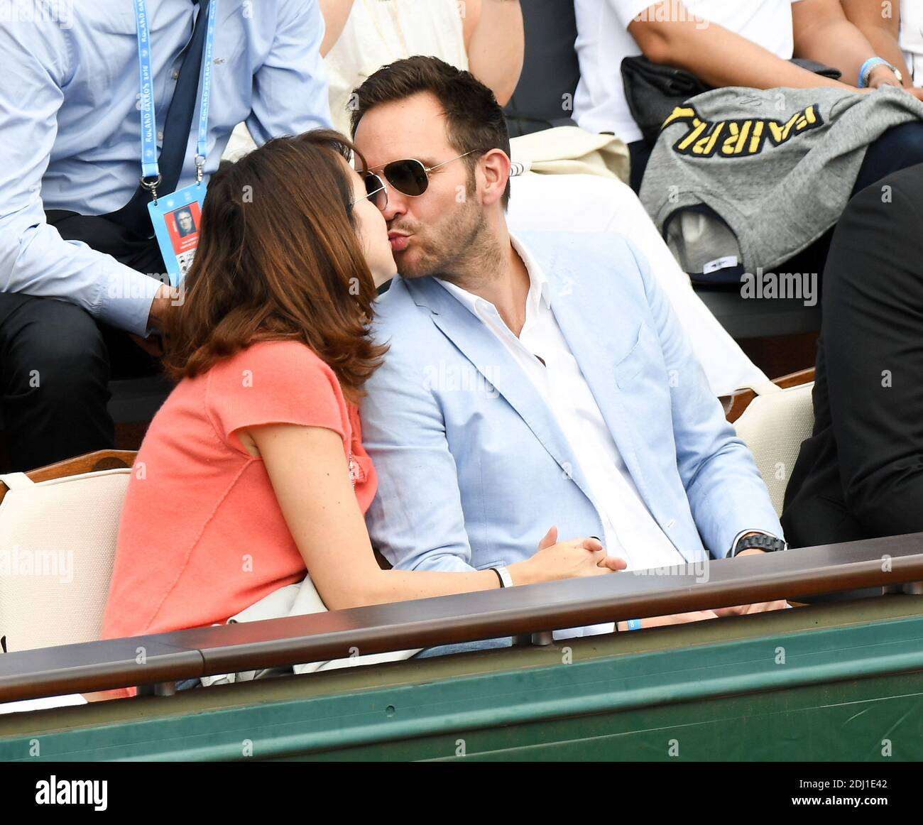 Caroline Barclay and her boyfriend attending the French Tennis Open at ...
