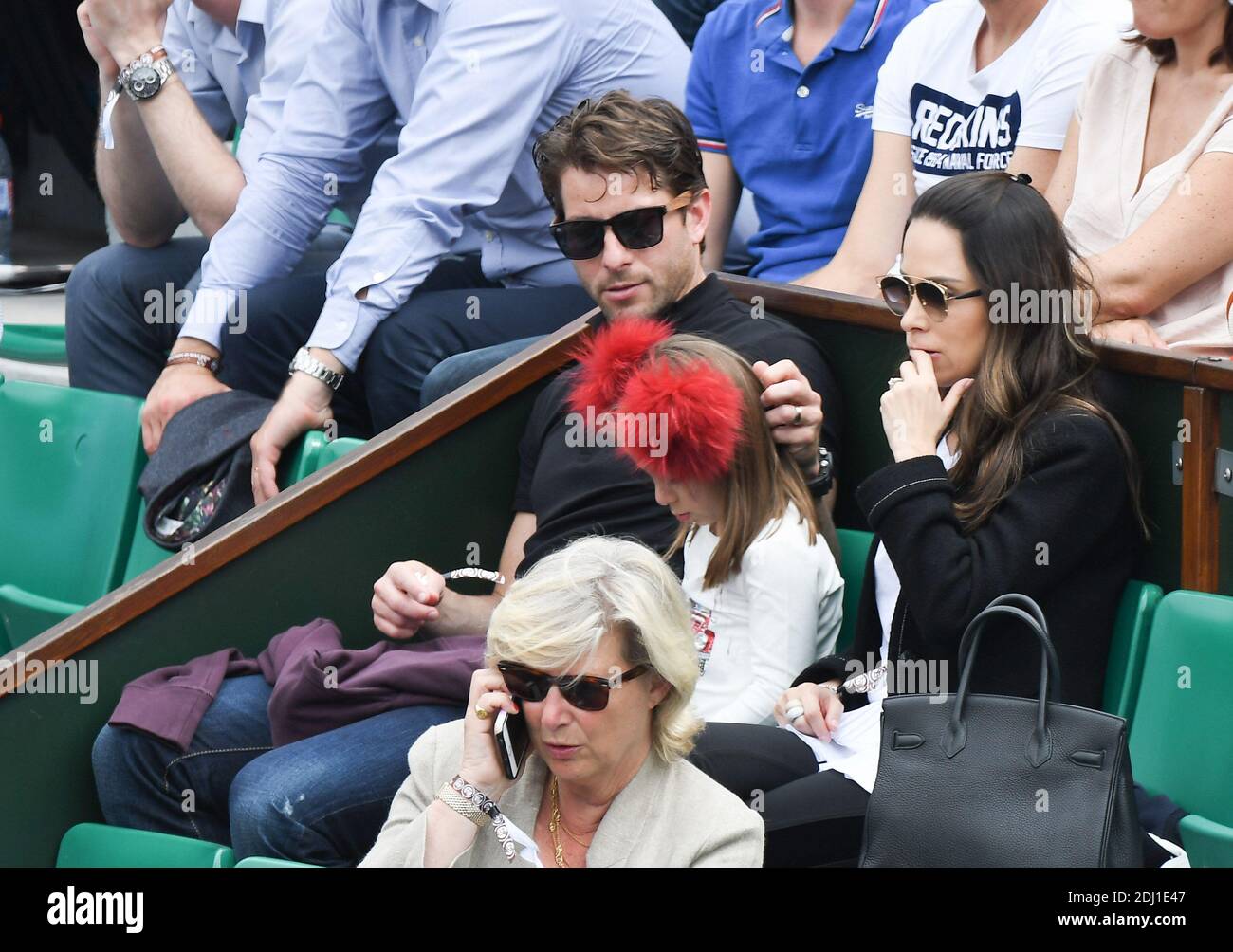 Brazilian Football player of PSG, Maxwell with his wife Giulia Andrade ...