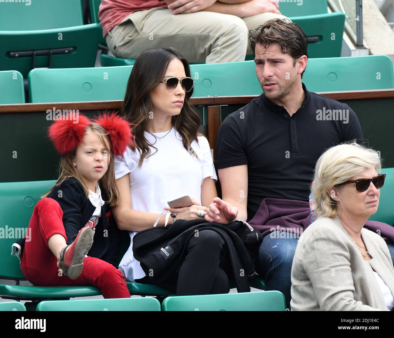 Brazilian Football player of PSG, Maxwell with his wife Giulia Andrade ...