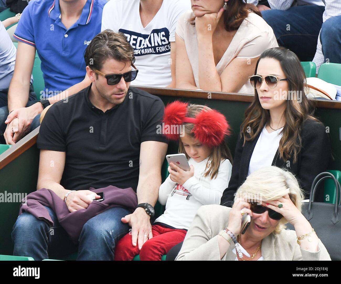 Brazilian Football player of PSG, Maxwell with his wife Giulia Andrade ...