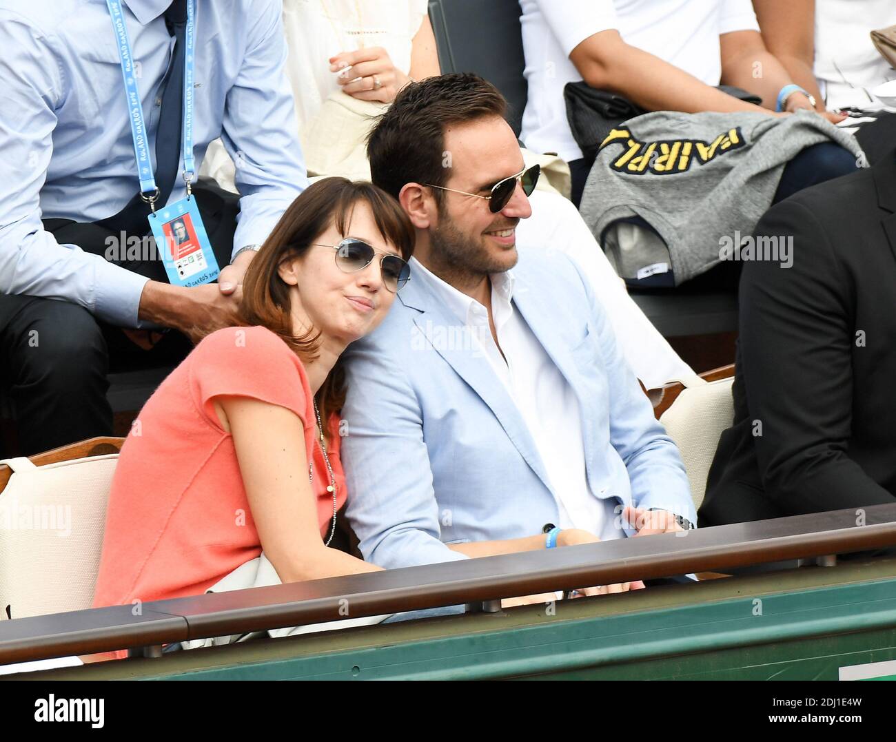 Caroline Barclay and her boyfriend attending the French Tennis Open at ...