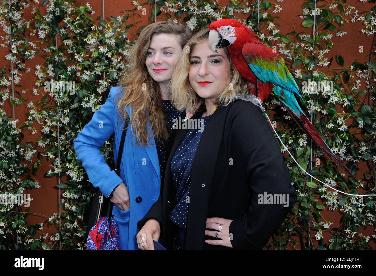 Sarah Suco, Marilou Berry posing at the Village during French Tennis ...