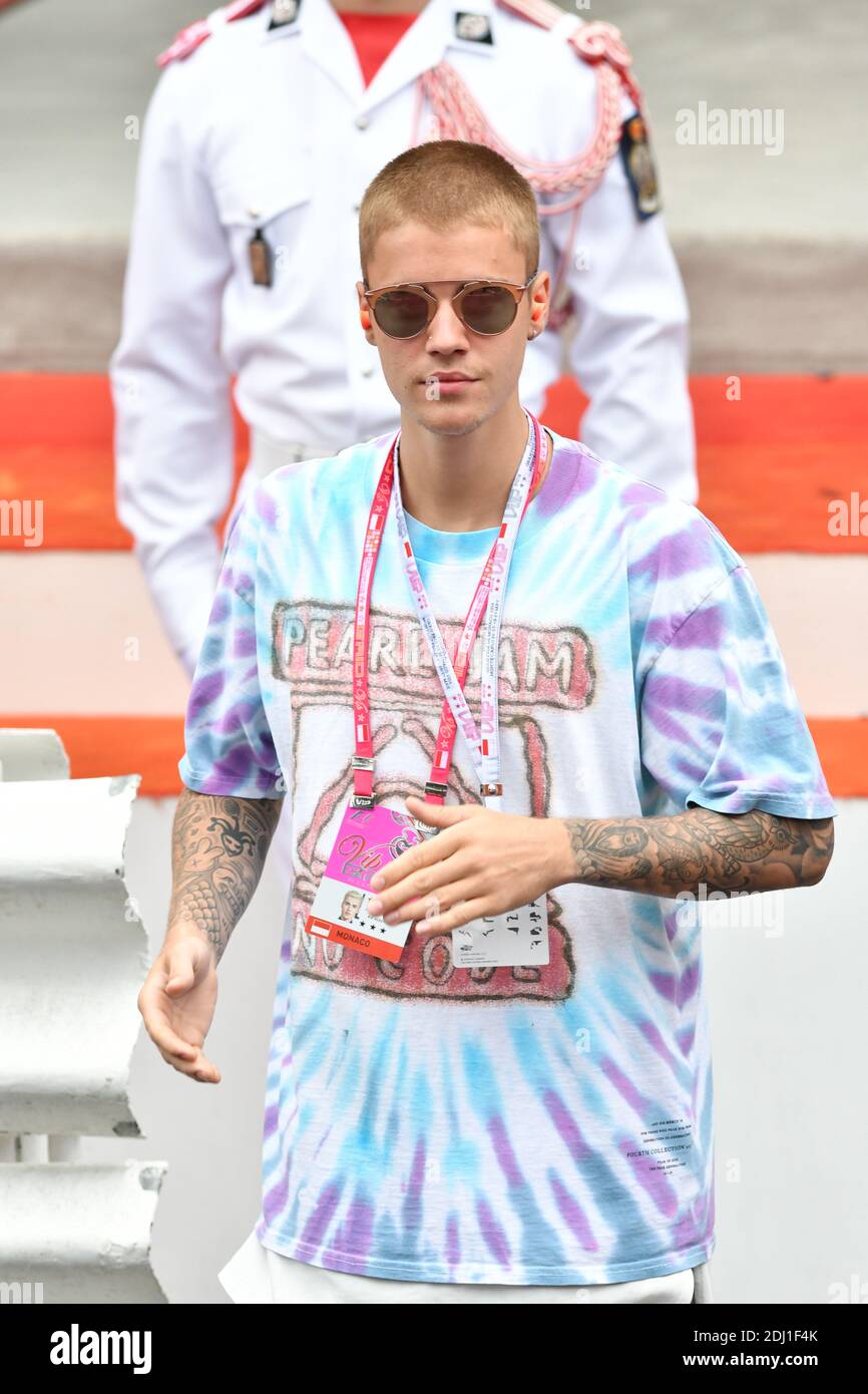Justin Bieber at the Monaco Formula One Grand Prix at Circuit de Monaco ...