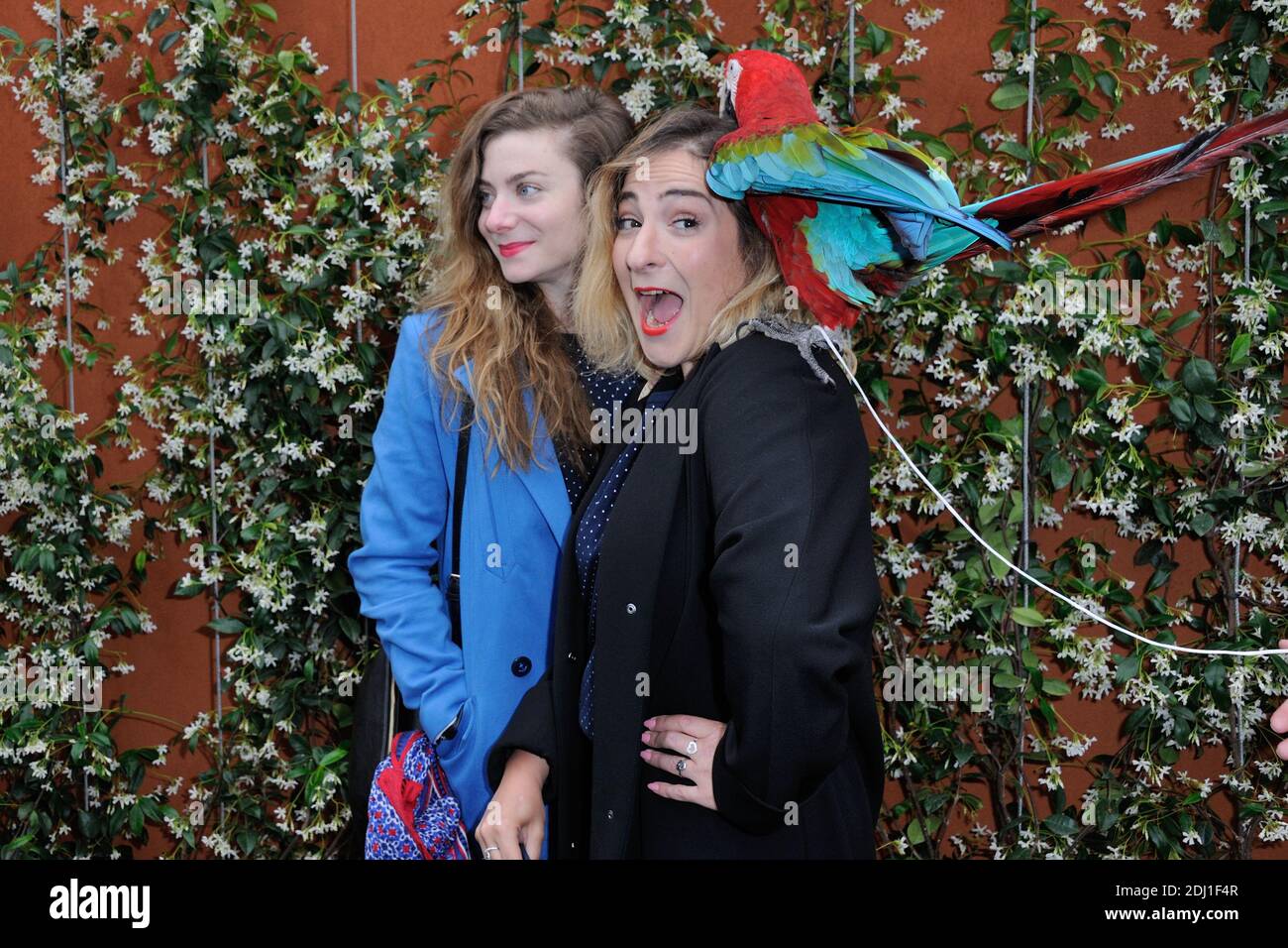 Sarah Suco, Marilou Berry posing at the Village during French Tennis ...