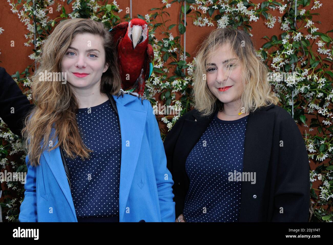 Sarah Suco, Marilou Berry posing at the Village during French Tennis ...