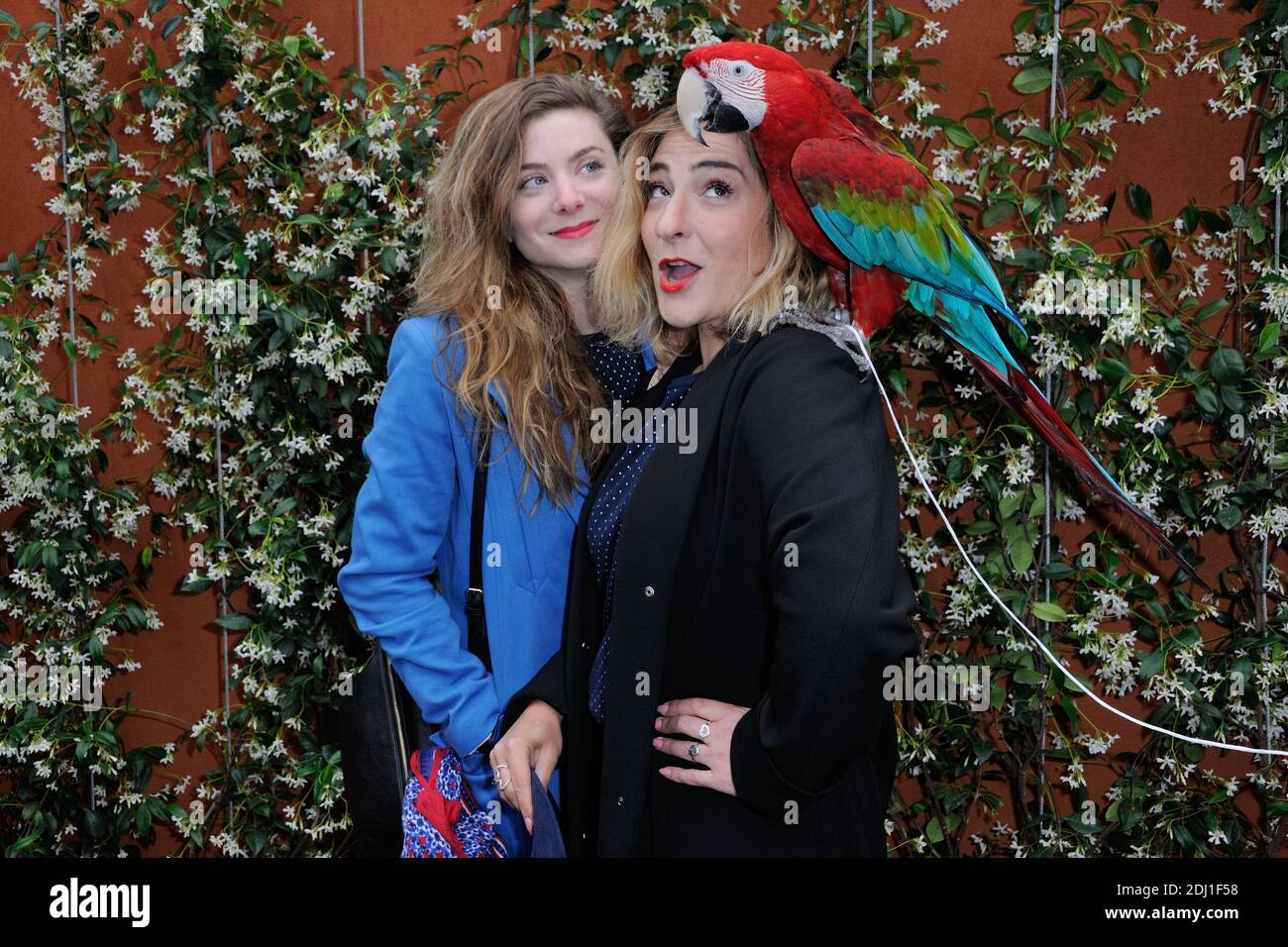 Sarah Suco, Marilou Berry posing at the Village during French Tennis ...