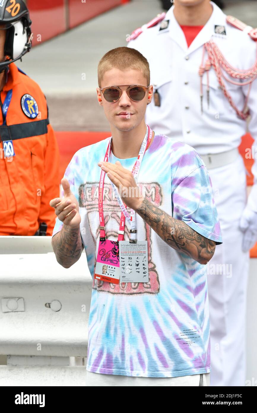Justin Bieber at the Monaco Formula One Grand Prix at Circuit de Monaco ...