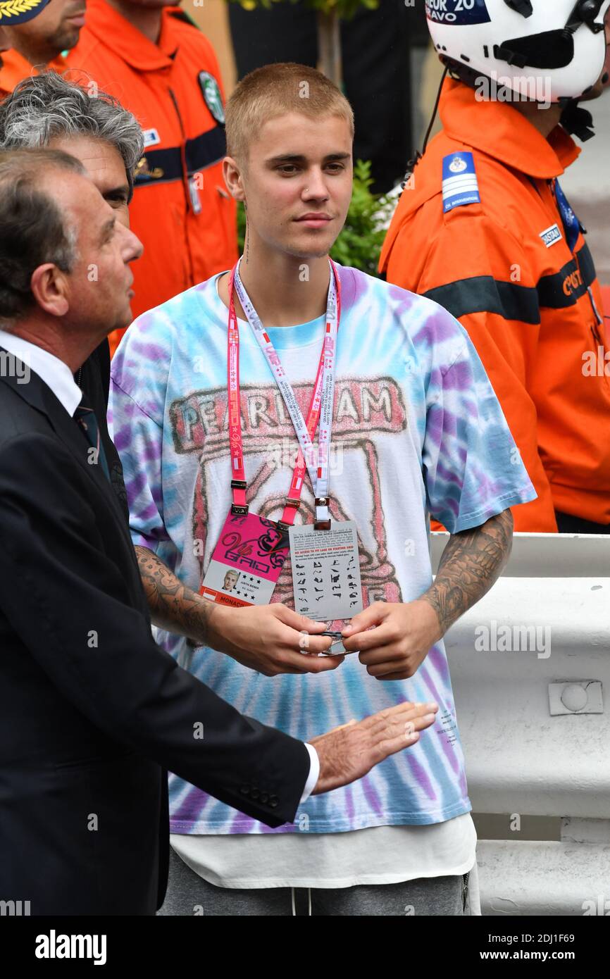 Justin Bieber at the Monaco Formula One Grand Prix at Circuit de Monaco ...