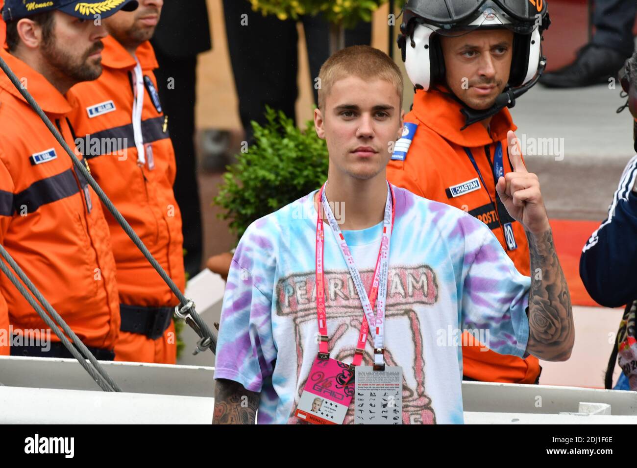 Justin Bieber at the Monaco Formula One Grand Prix at Circuit de Monaco ...
