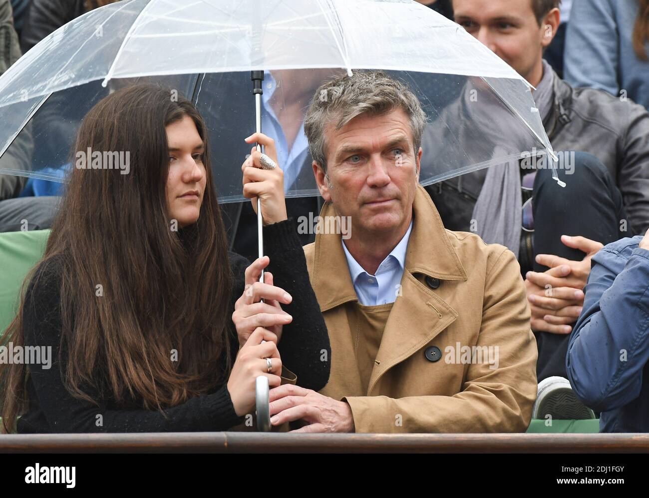 Philippe Caroit and his daughter in the VIP Tribune during French ...