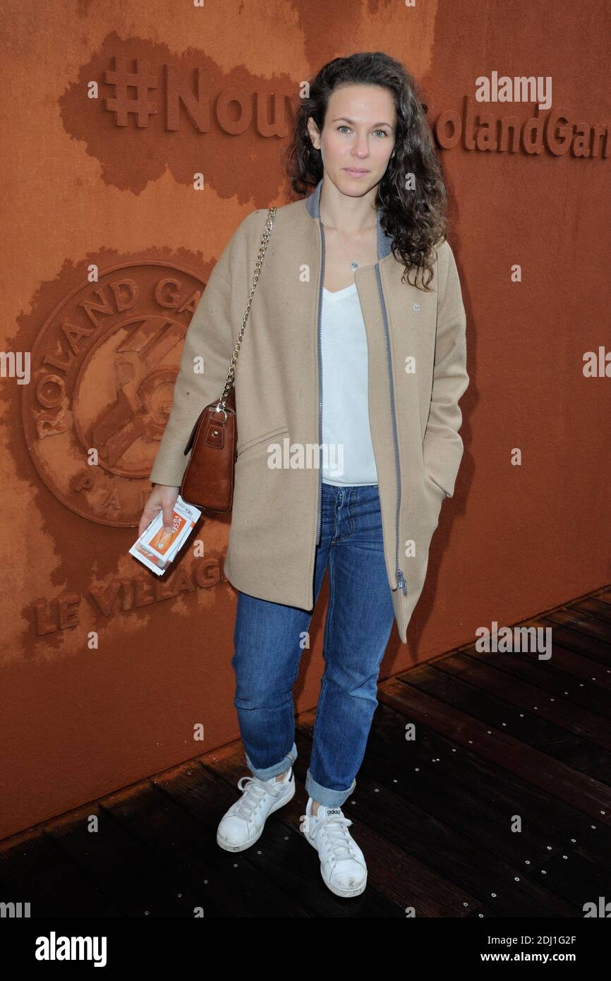 Lorie Pester posing at the Village during French Tennis Open at Roland ...